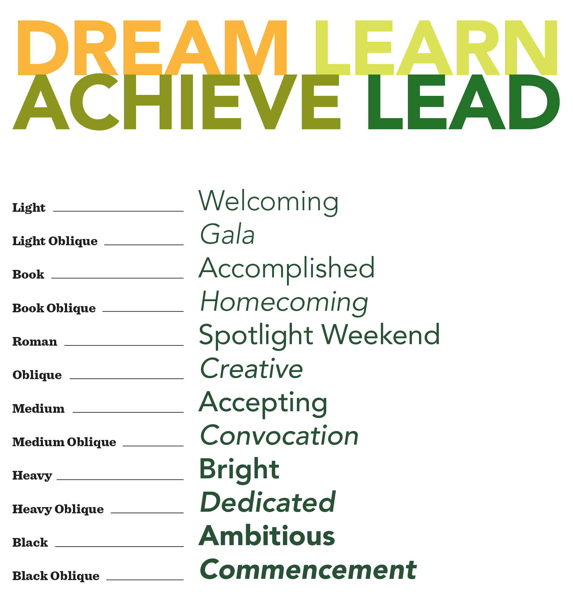 Typography | University of La Verne