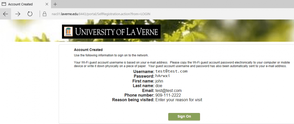 Instructions on How to Create a Wi-Fi Guest Account | University of La ...